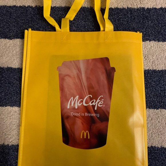 McDonald's | Bags | Mcdonalds Coffee Mccafe Yellow Cool Laminated Tote ...